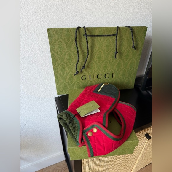 Gucci | Dog | Gucci Red Green Dog Coat Nwt Size L | Poshmark